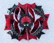 Unique ladybug hair bow related items | Etsy