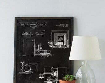 Vintage camera print | Etsy