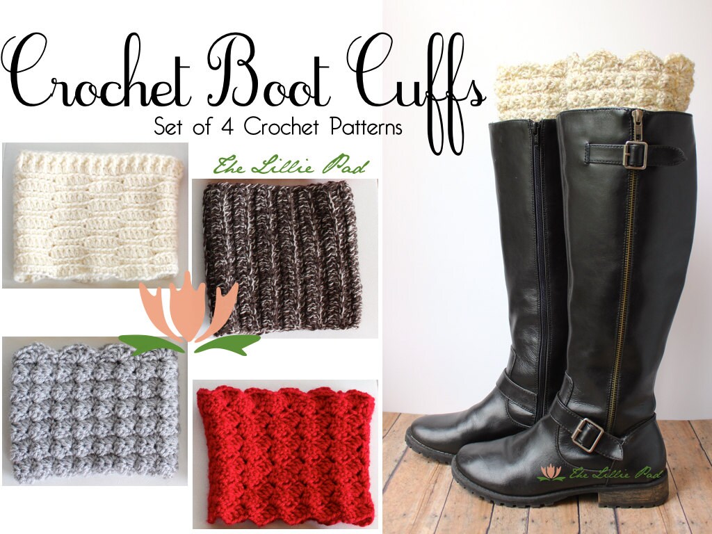 Boot Cuff CROCHET PATTERN Crochet Boot Cuffs by TheLilliePad