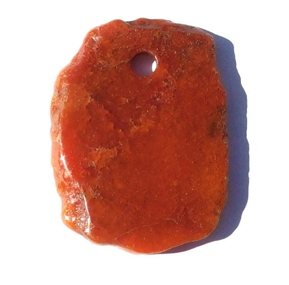 62mm Natural Dark Red Aventurine Stone Burnt Orange Free Form