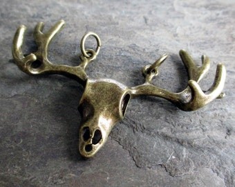 Metal deer skull | Etsy