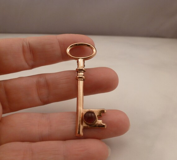 Vintage Sterling Coro Rose Gold Wash Key by brendastarjewels
