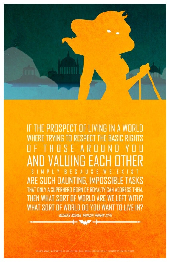 Wonder Woman Heroic Words of Wisdom Series With Character