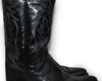 Lizard skin boots | Etsy