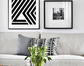 White stripes poster | Etsy