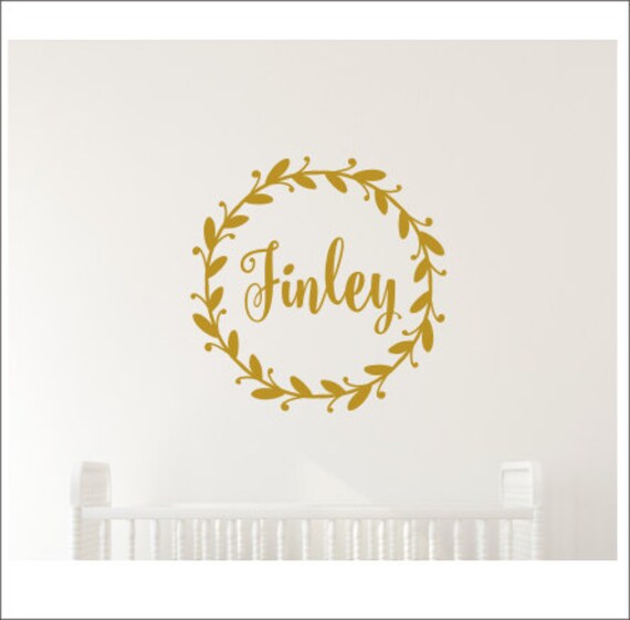 Personalized Wall Decal Name Decal Girls Nursery Decal Twig