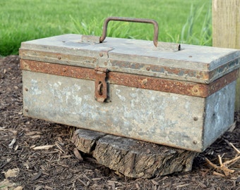 Galvanized tool box | Etsy