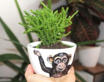 Popular items for monkey planter on Etsy