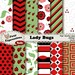 Lady Bug digital paper comes in Red Black White and Green.