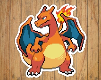 Unique charizard 8 bit related items | Etsy