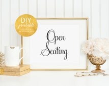 Unique open seating sign related items | Etsy