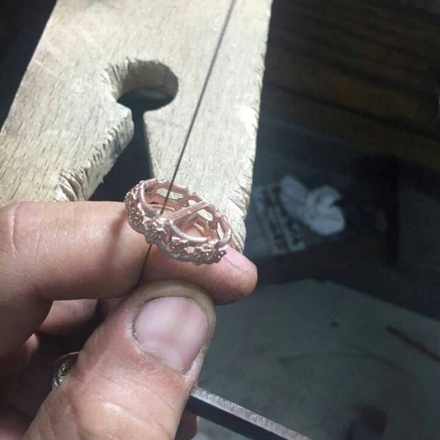 Camellia Jewelry Unique Engagement Ring by CamelliaJewelry on Etsy