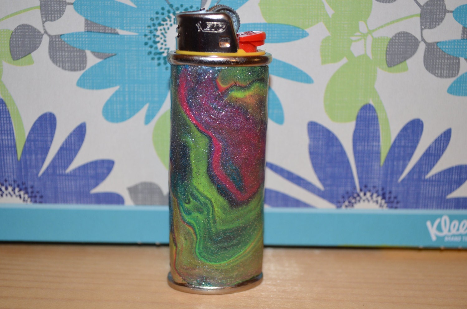 Retro Colorful Full Size Bic Lighter Cover by LighterCoversCom