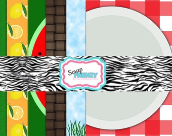 Picnic Digital Paper Scrapbook Kit picnic clipart and retro