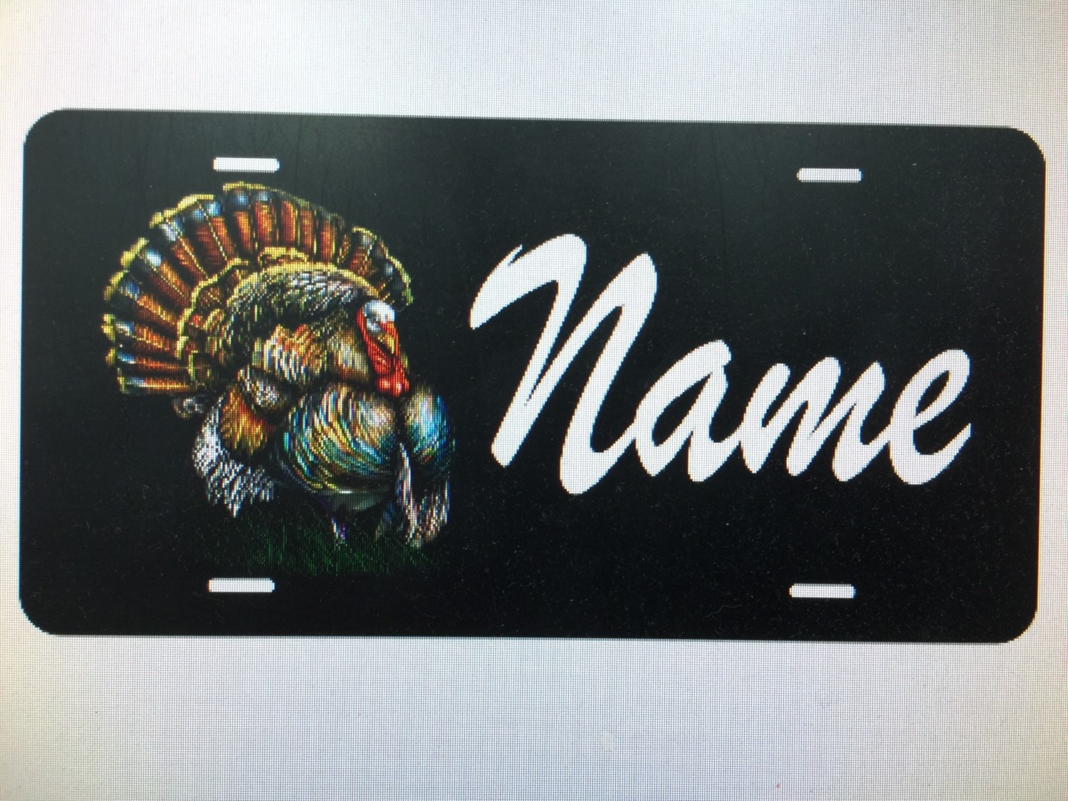 Turkey license plate metal car tag wildlife personalized new