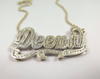 Diamond name plate | Etsy