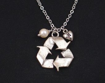 Recycle symbol charm | Etsy