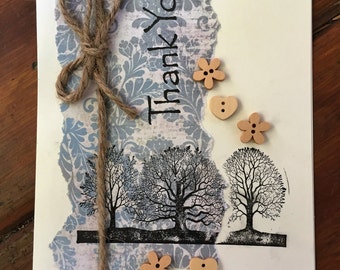 Tree thank you card | Etsy