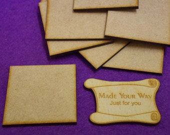 Mdf wood squares | Etsy
