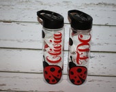 Items similar to Personalized Ladybug Water Bottle-Dance team water ...