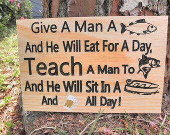 Funny fishing signs | Etsy