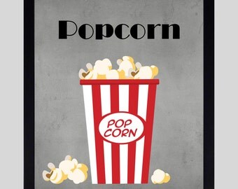 Popcorn wall art | Etsy