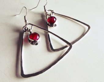 Triangle hoops | Etsy