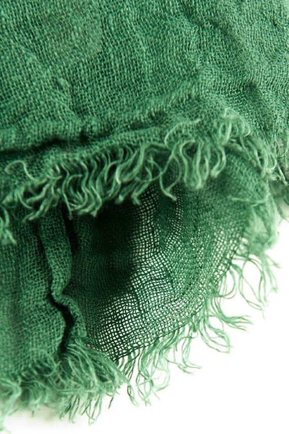 Linen Scarf Eco Scarf Green Scarf Scarf by LinenStory on Etsy