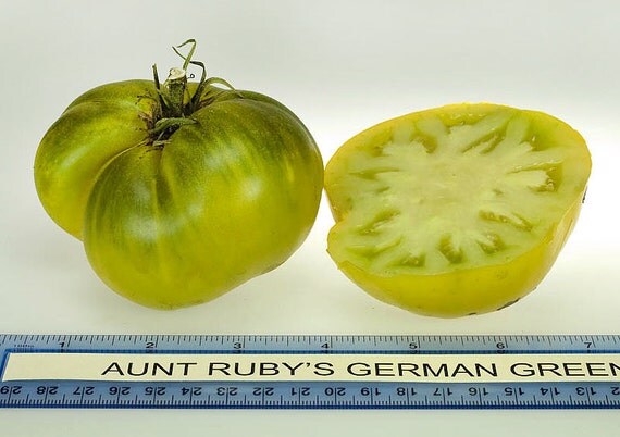30 ORGANIC Aunt Ruby's German Green Tomato Seeds Heirloom