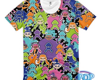 Splatoon Inspired Dress Splatoon Skater Dress Inkling Dress