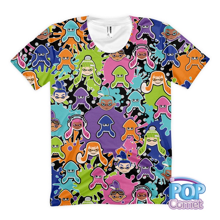 Splatoon Inspired Shirt Splatoon T-Shirt Inkling All by PopComet