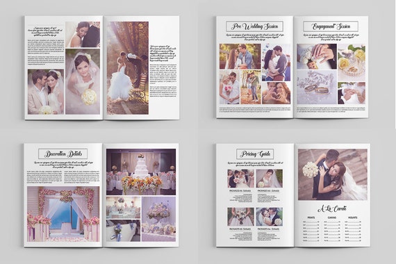 Wedding Magazine Template for Photographers by TemplateStock