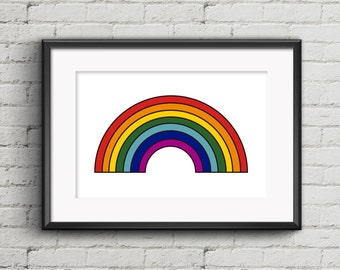 Rainbow poster | Etsy