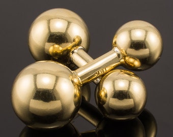 Barbell cufflinks | Etsy