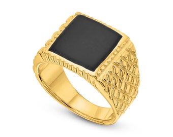 Onyx signet ring | Etsy