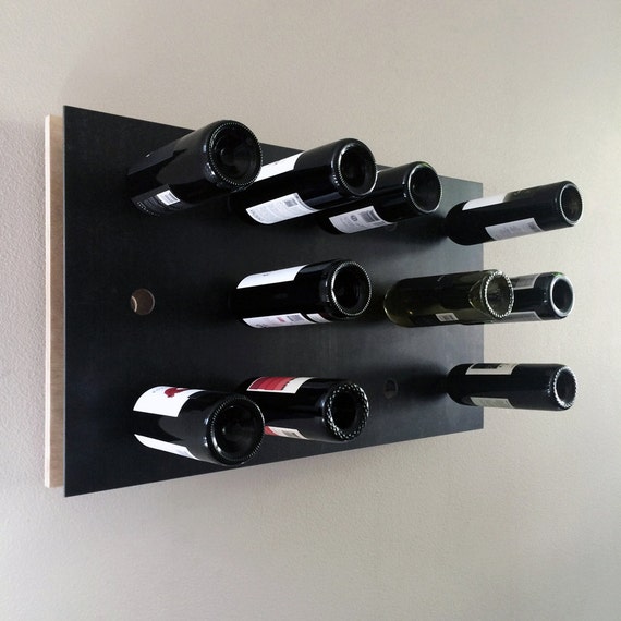 Flöt modern minimalist wall-hung wine rack