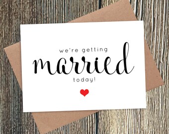 Getting married card | Etsy
