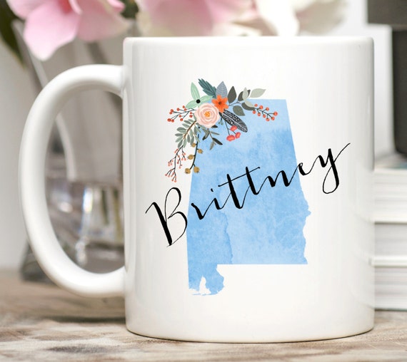 Alabama Mug / Personalized Mug / Custom by MugsbyMadKittyMedia
