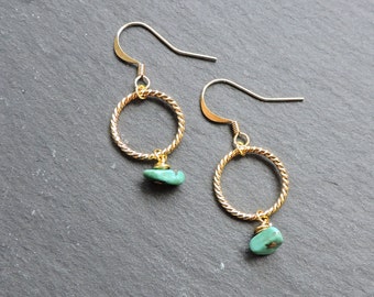 Gold turquoise ring | Etsy