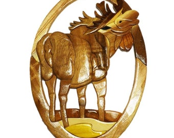 Wood carved moose | Etsy