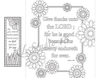 Bible Verse Coloring bookmarks Instant Download