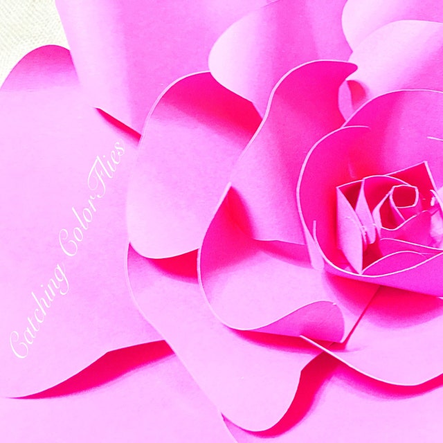 DIY Paper Flower Templates. Wall Art by CatchingColorFlies on Etsy