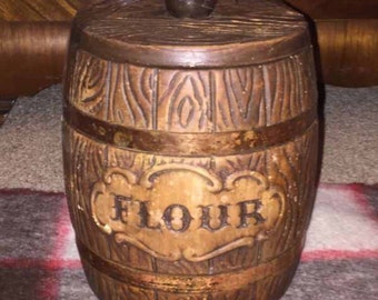 Wood barrel with lid | Etsy