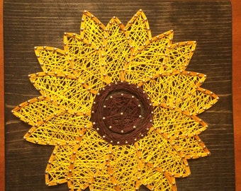 Sunflower string art | Etsy