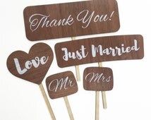 Unique just married sign related items | Etsy