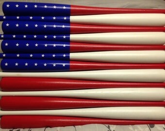 Baseball Bat Flag 18 Wooden Bats Traditional Finish