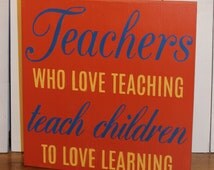 Popular items for teachers who love on Etsy
