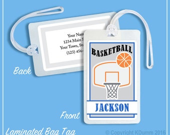 Basketball bag tag | Etsy