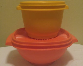 Orange tupperware | Etsy