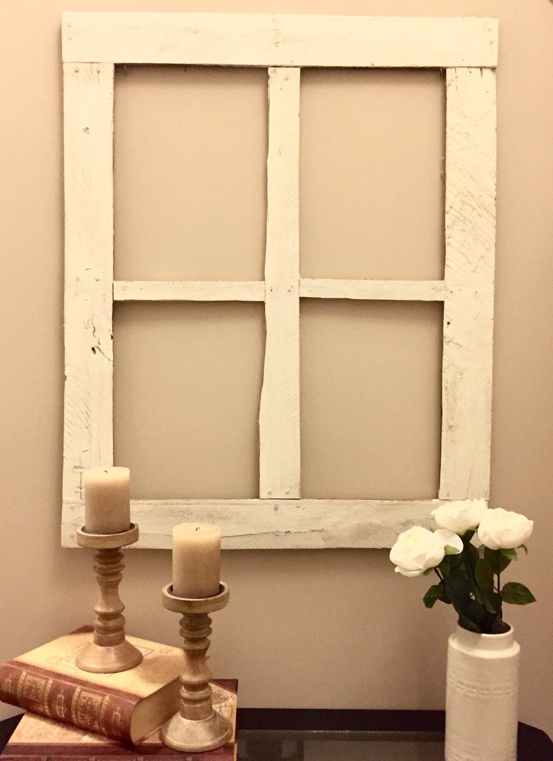 Rustic Window Pane Rustic Window Window by ChicUniqueHomeStore